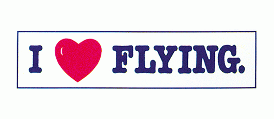 Gifts & Novelties :: Aviation Bumper Sticker - I Love Flying